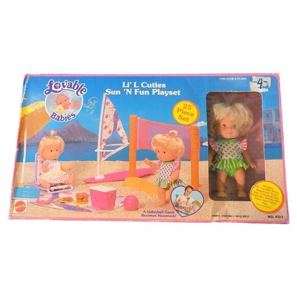 Mattel | Toys | Vintage Mattel Lovable Babies Little Cutiessun N Fun 25 ...